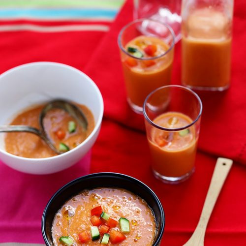 Gaspacho vert avocat courgette et tomate - Recette légère et ...