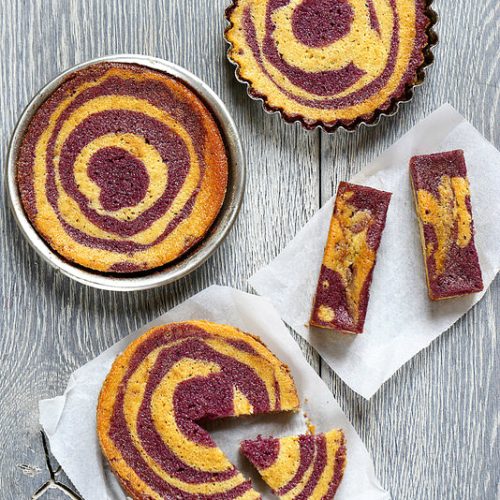 Gâteau marbré citron framboise - Recette dessert facile - Un déjeuner ...