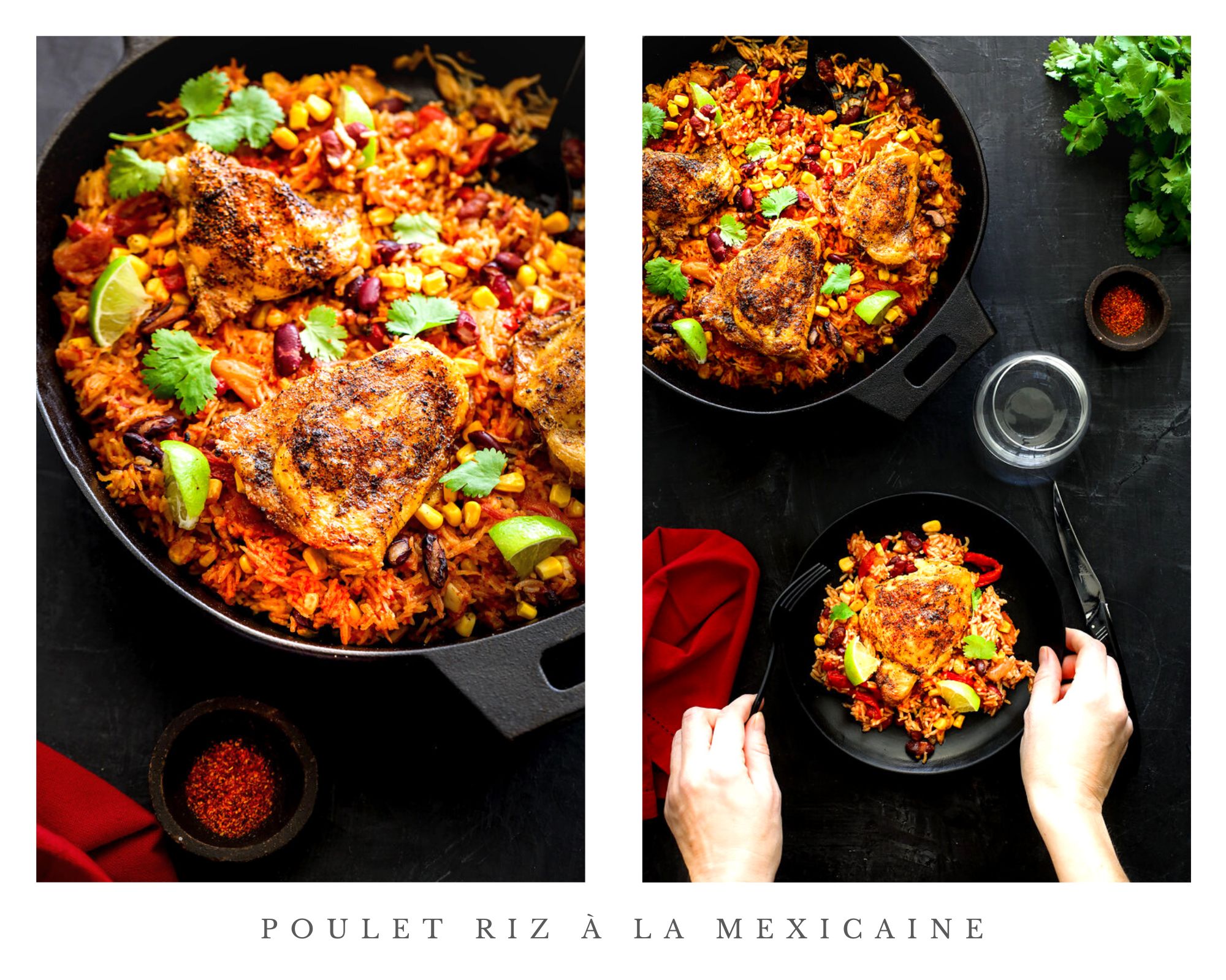 Poulet rôti et riz à la mexicaine - Recette facile - Un déjeuner de soleil