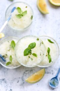 Granité citron basilic - Recette italienne facile - Un déjeuner de soleil