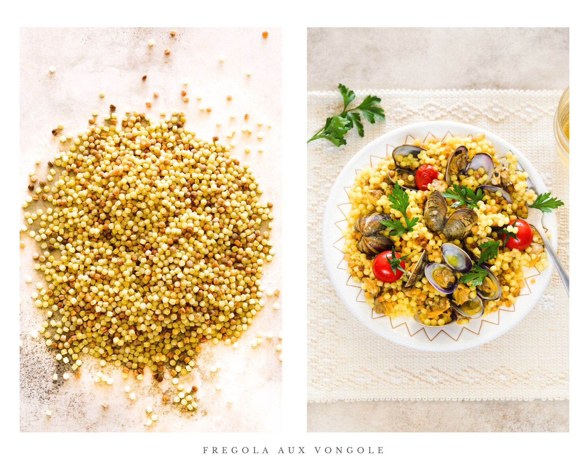 Fregola aux vongole - Recette italienne Sardaigne - Un déjeuner de soleil